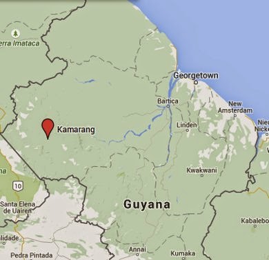 Baigan choka and roti at sunset in Kamarang