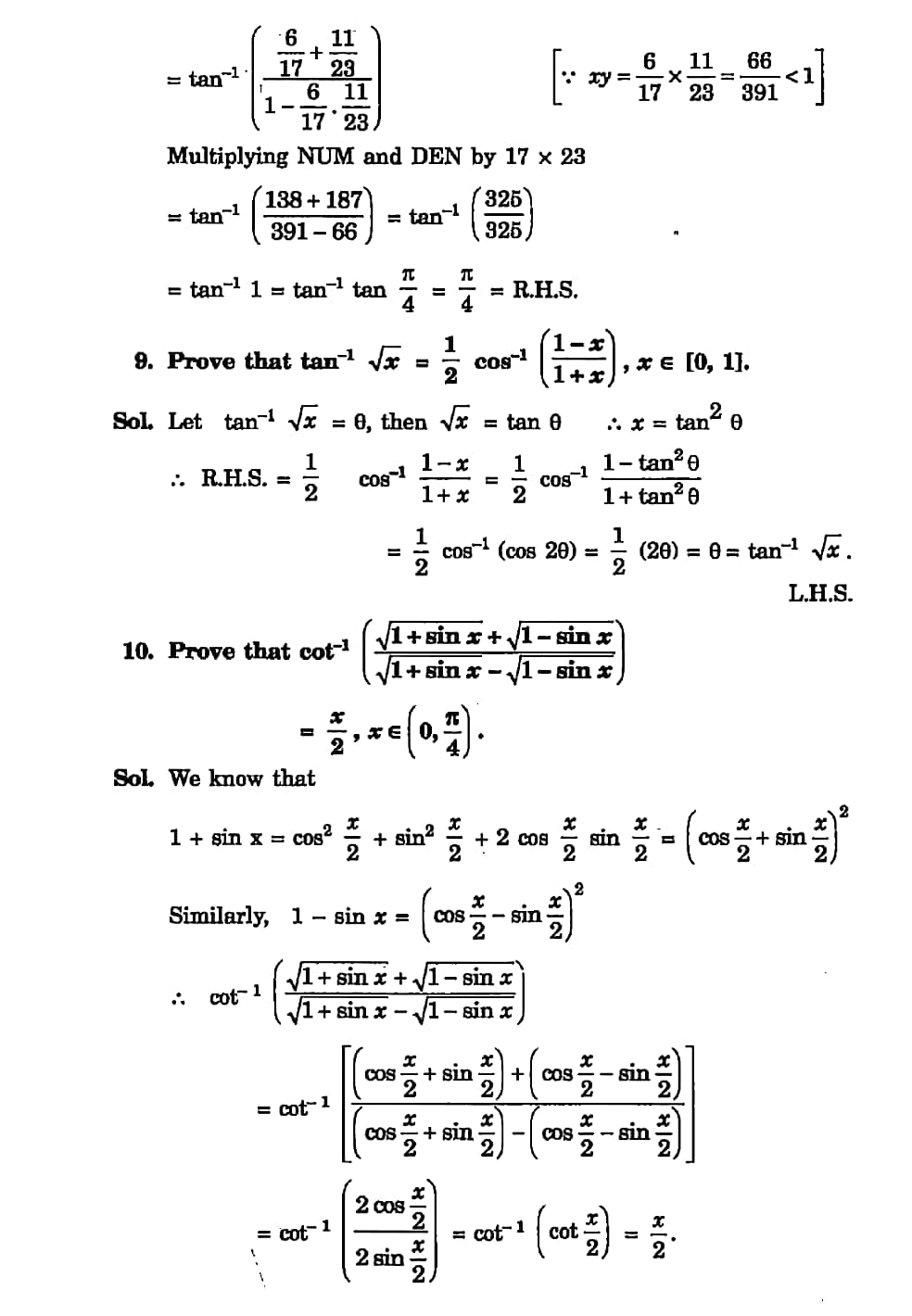 Inverse trigonometric functions class 12 math - Studypur