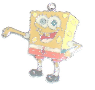 Charm Gurlz: Silver-Plated Spongebob Charm Pendant
