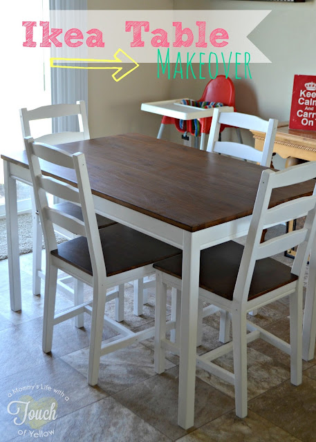 A mommy's life...with a touch of YELLOW: Ikea Kitchen Table Makeover ...