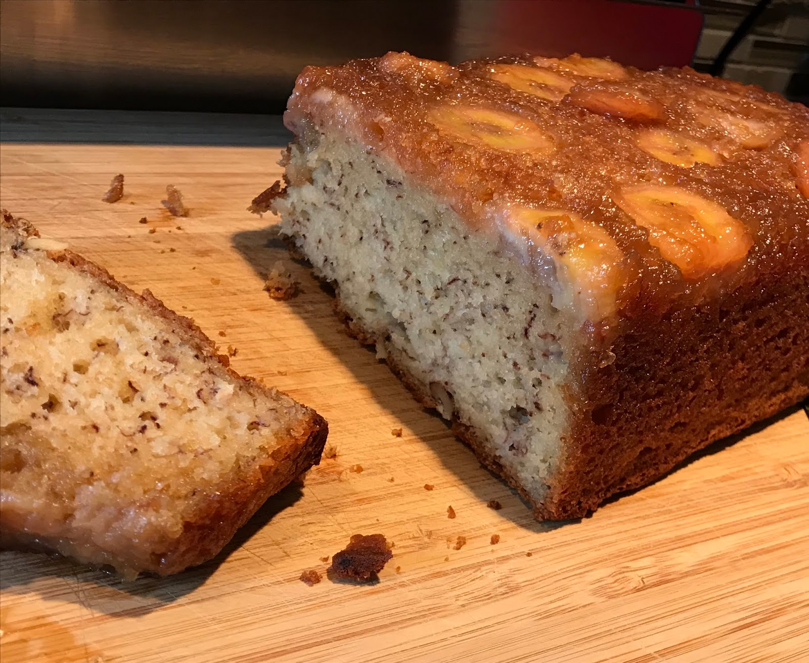 Pain aux bananes caramélisées