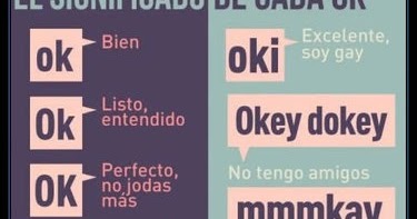 El significado de cada OK - Divertite OK