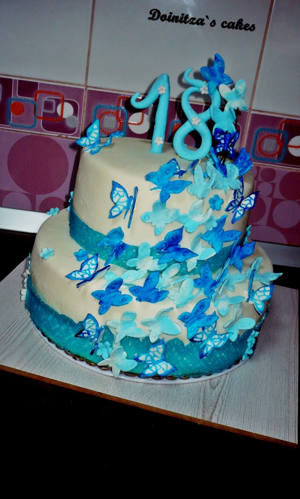 Tort Blue butterflies | Doinitza`s cakes