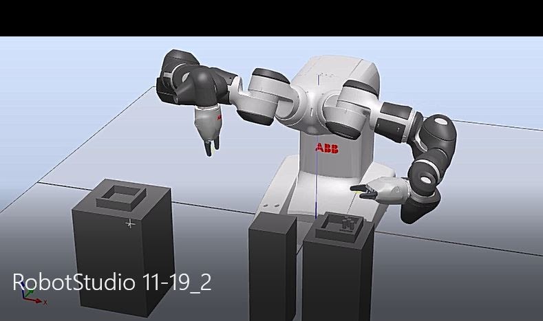 Robot YUMI working in RobotStudio