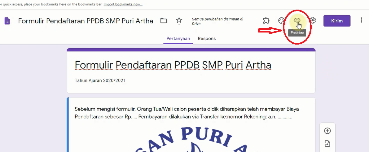 Tutorial Membuat Formulir PPDB Online Menggunakan Google Forms ...