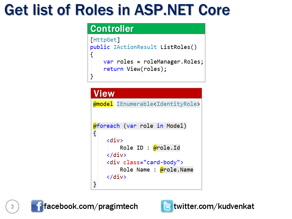 Sql Server Net And C Video Tutorial Get List Of Roles In Core Slides