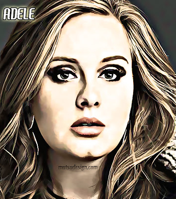 Adele - Famous Singers Cartoon Drawings