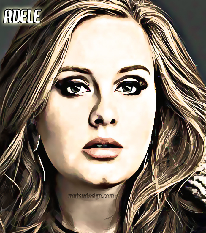 Adele - Famous Singers Cartoon Drawings