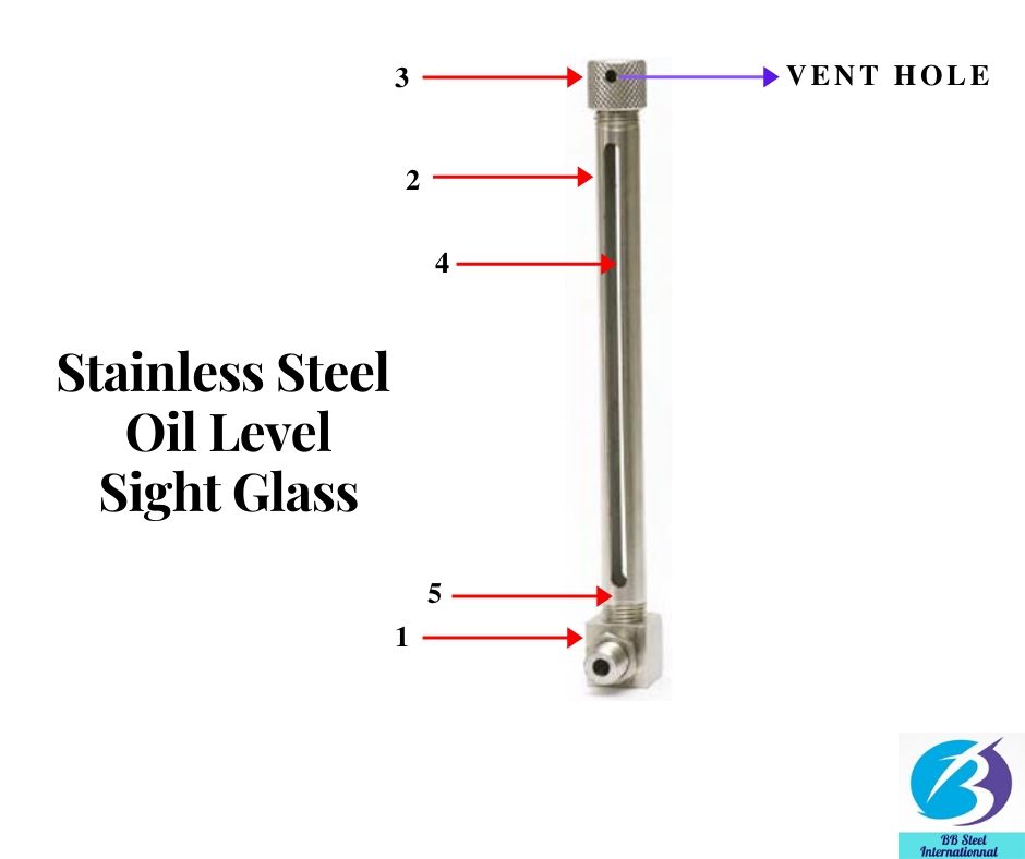 stainless steel tube oil level sight glass - BB STEEL INTERNATIONNAL