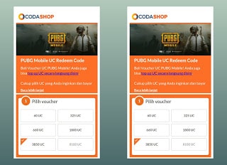 Script Phising PUBG Mobile Versi Codashop