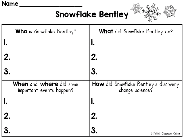 Kelly's Classroom Online: Snowflake Bentley by Jacqueline Briggs Martin