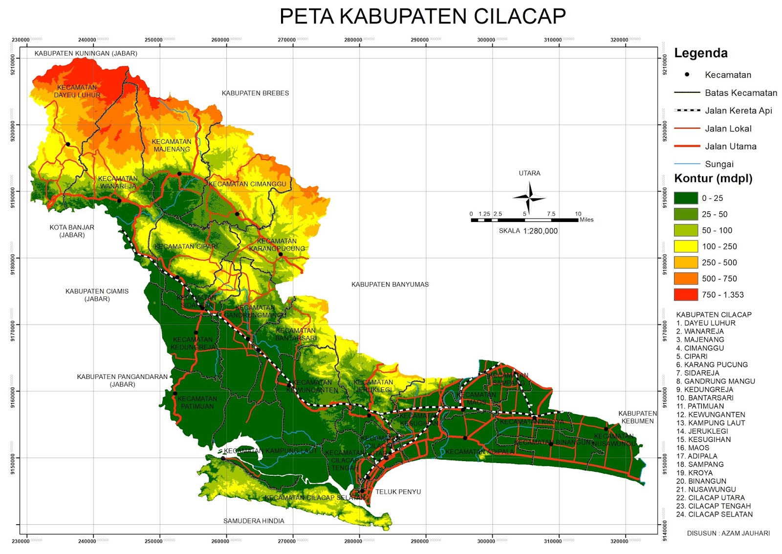 PETA KABUPATEN CILACAP