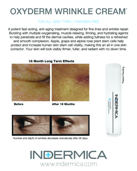 Skin Care Chronicle: Oxyderm Wrinkle Cream by INDERMICA