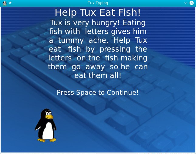 Spacepenguins : Tipptrainer für Linux