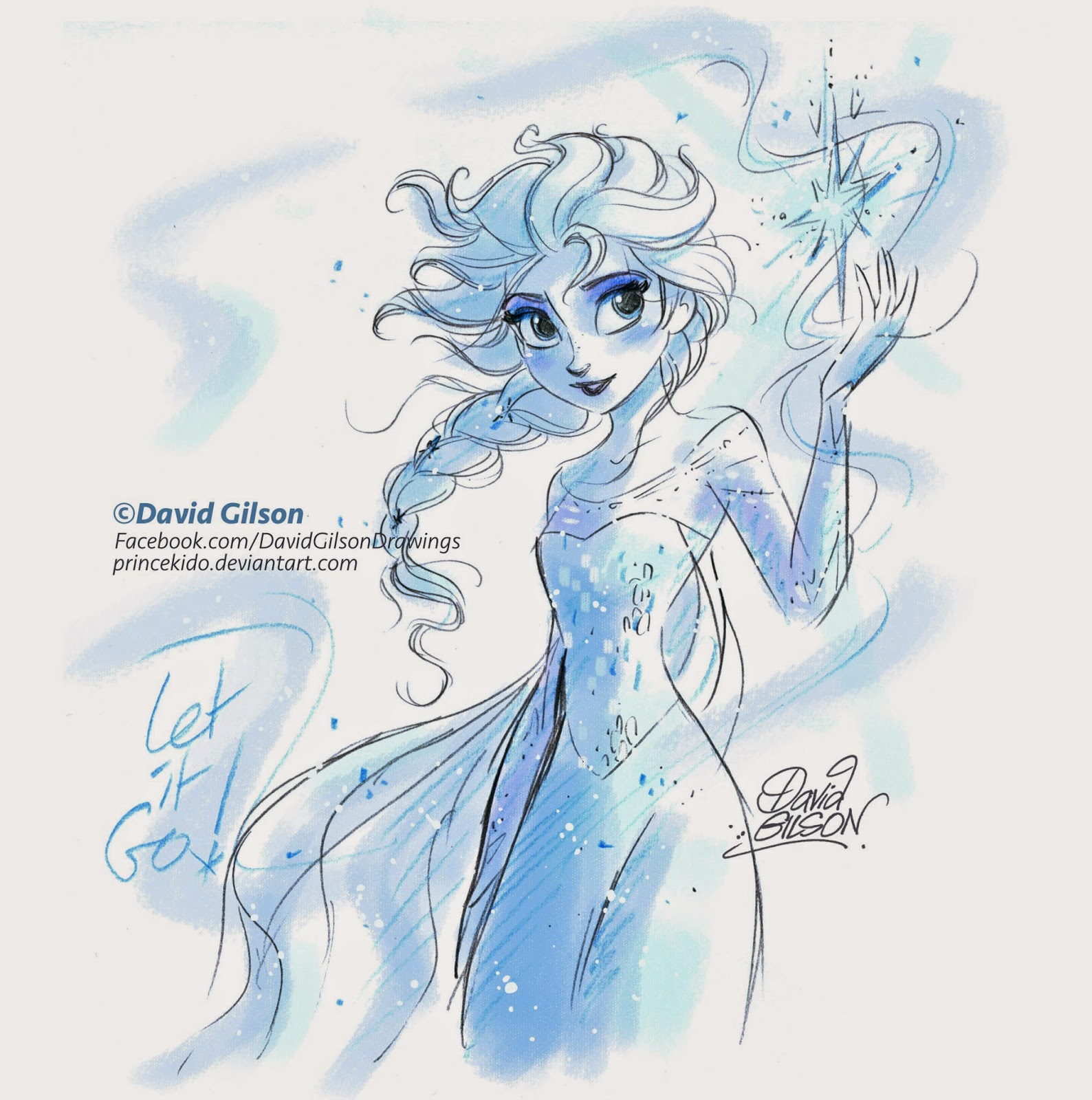David Gilson Elsa La Reine Des Neiges De Disney Crayonné Rapide