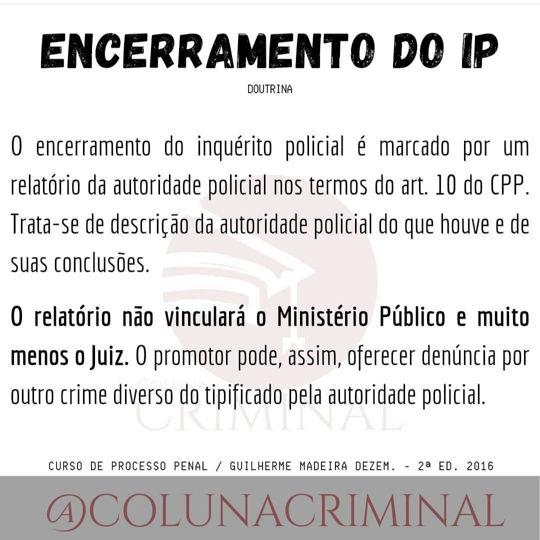 Direito Processual Penal Inquérito Policial