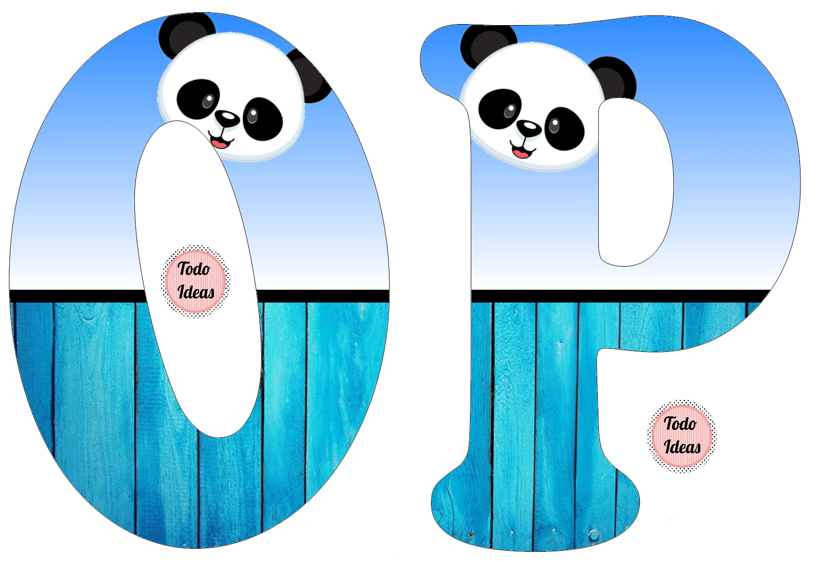 BLOG TODO IDEAS Y MAMI ES DIVERTIDA: ABECEDARIO PANDAS NIÑO Y NIÑA