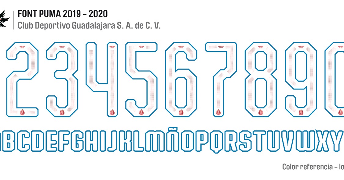 TIPOGRAFIAS Y FONTS: Club Deportivo Guadalajara / PUMA 2019 - 20
