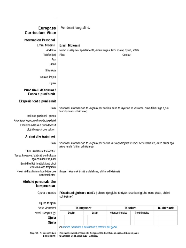 Curriculum Vitae Shqip - Birthday Letter