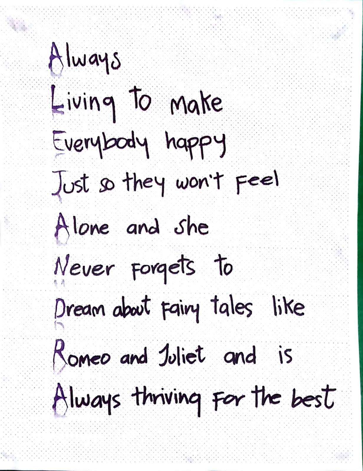 ANGLOPHONE LITERATURE BLOG: ACROSTIC