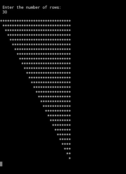 C program to print or create a inverted symbol pyramid pattern - My CS ...
