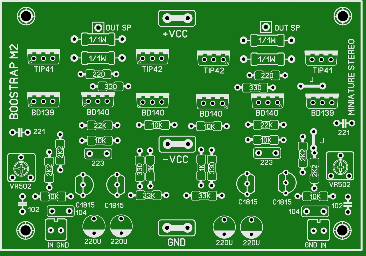 PCB Layout BOOSTRAP M2 Driver Stereo – BLOGKAMARKU