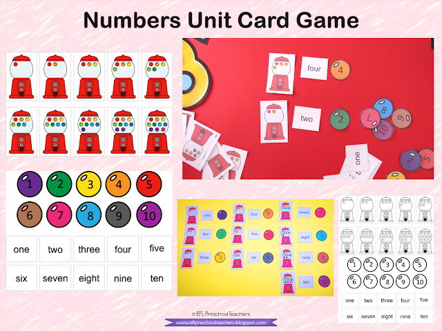 ESL/EFL Preschool Teachers: Numbers Theme Cutouts and Games for ...
