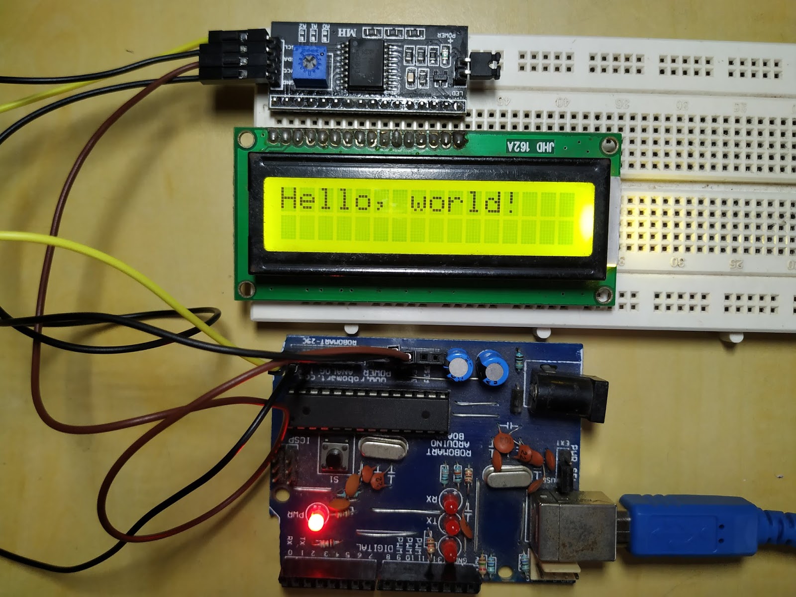 Arduino Projects Connect Lcd 16x2 To Arduino With Just 4 Wires 7609