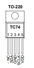 Arduino: TC74 I2C temperature sensor using arduino uno R3