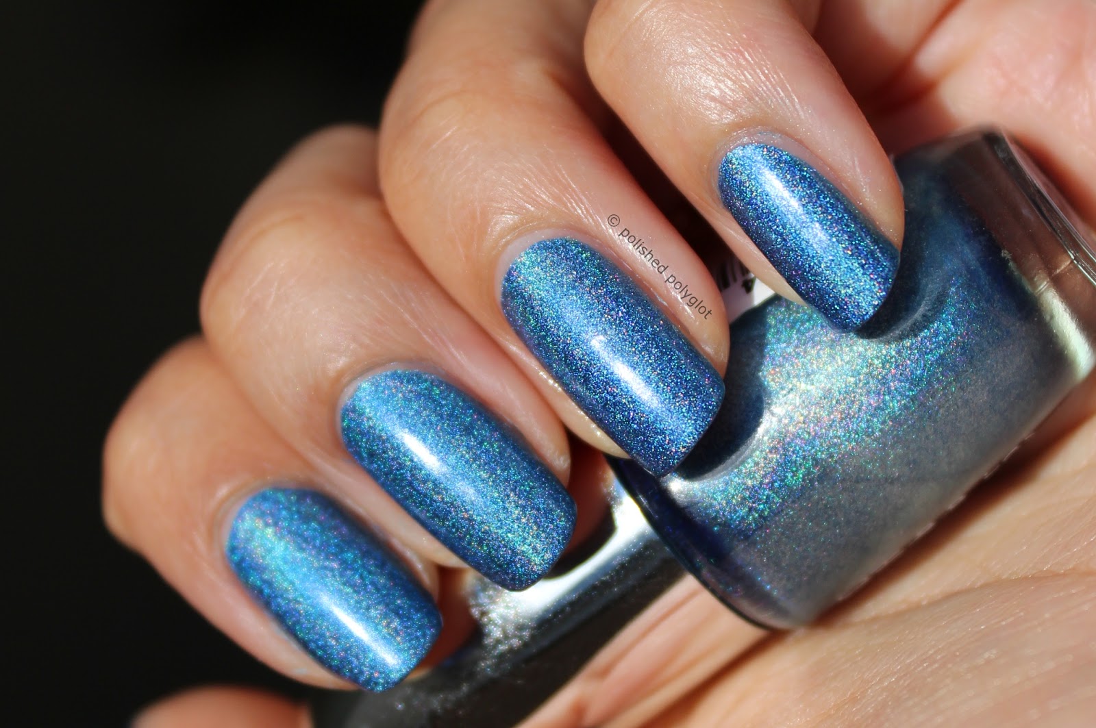 NOTD: Pupa Holographic nail polish #034 Denim blue / Polished Polyglot