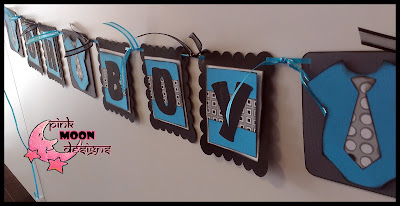 pink moon designs by veronica: Little Man Baby Shower Banners