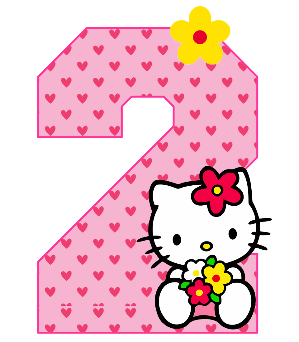 Kits imprimibles gratis : Números Hello Kitty para imprimir