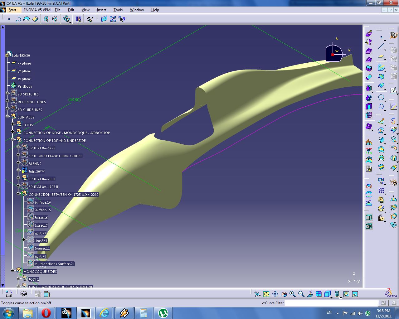 Scratchbuilding a 1/20 scale F1 replica: F1 car design in Catia V5 xiv