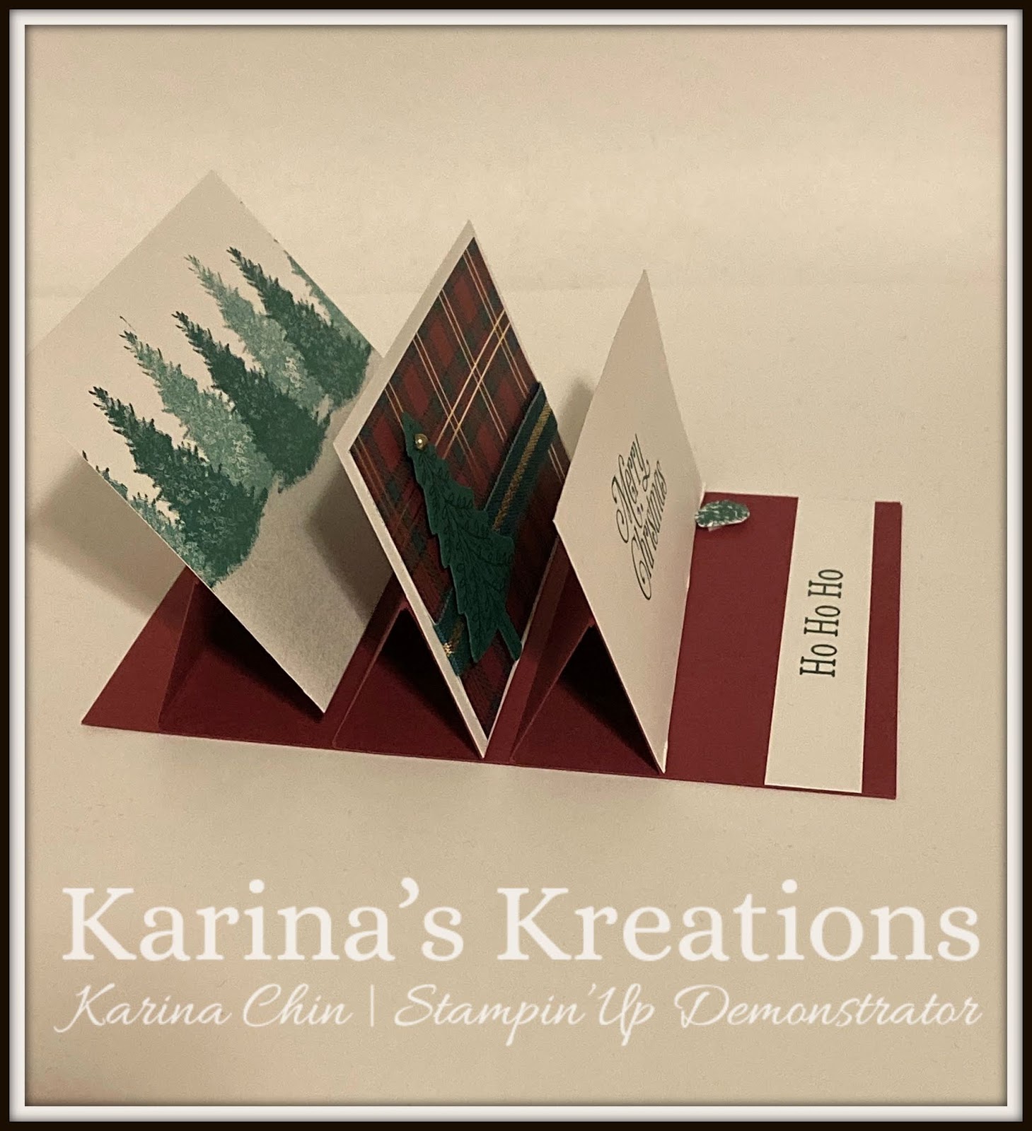 Perfectly Plaid Triple Panel Card! - Karina Chin, Stampin' Up! Demonstrator