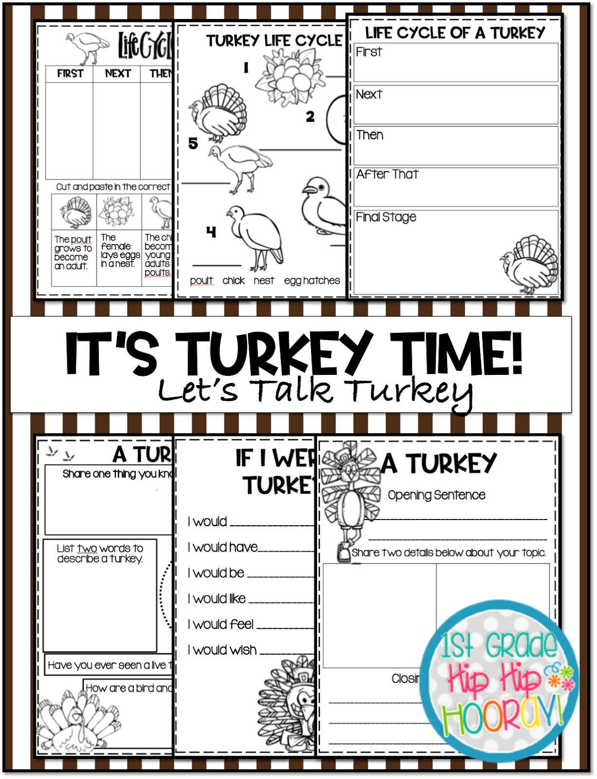 1st Grade Hip Hip Hooray!: It's Turkey Time...Let's Talk Turkey!