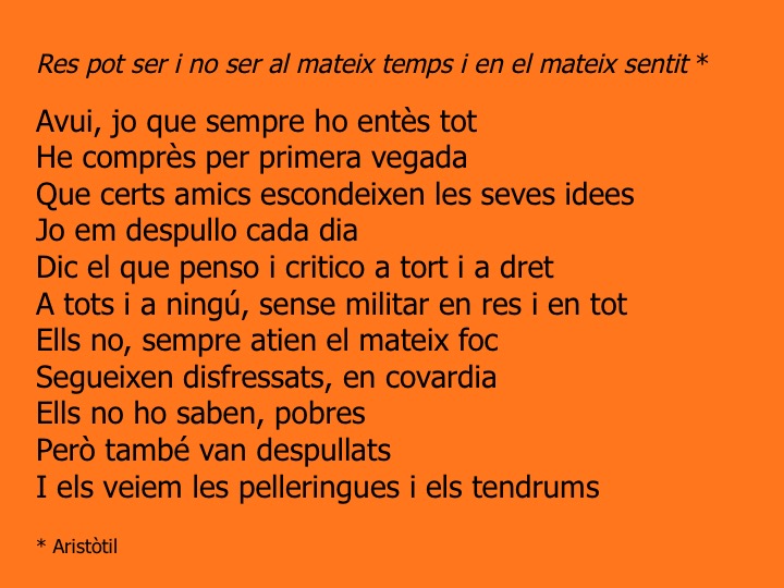 Res pot ser i no ser al mateix temps i en el mateix sentit