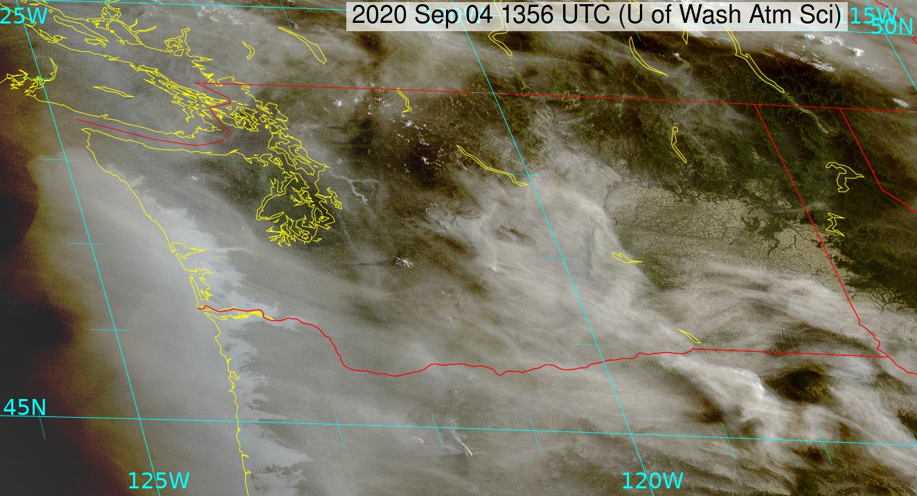 Cliff Mass Weather Blog: Wildfire Smoke Heading for Washington State