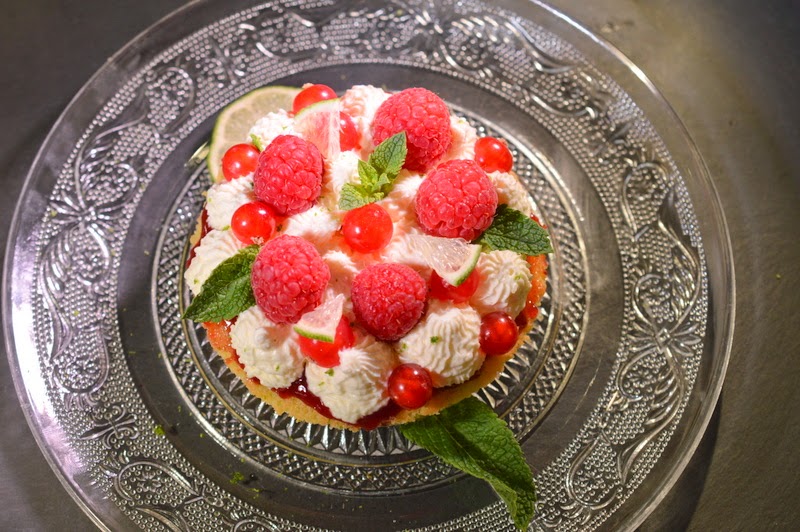 Biscuits à la pistache, chantilly mascarpone-citron vert & fruits ...