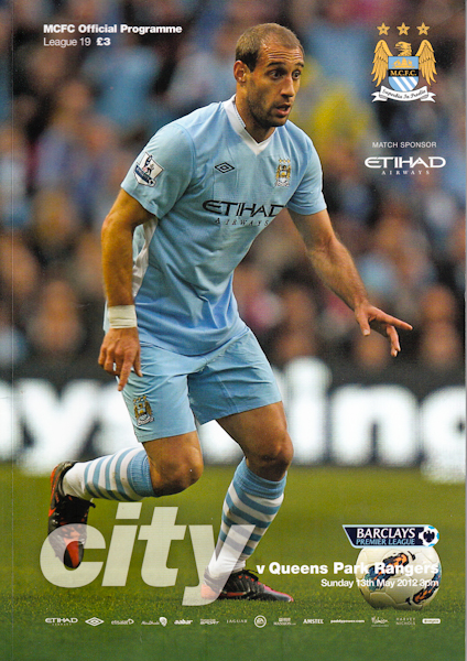 1894: City v QPR programme 2012