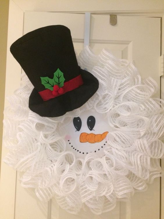 10 Ideas para decorar la puerta en navidad con muñecos de nieve ...