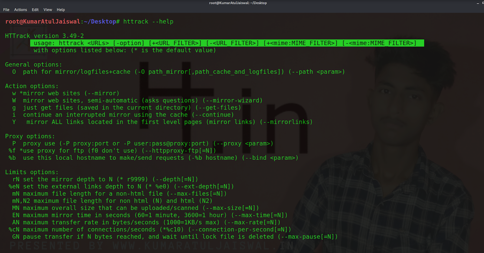 How to clone any website using httrack tool