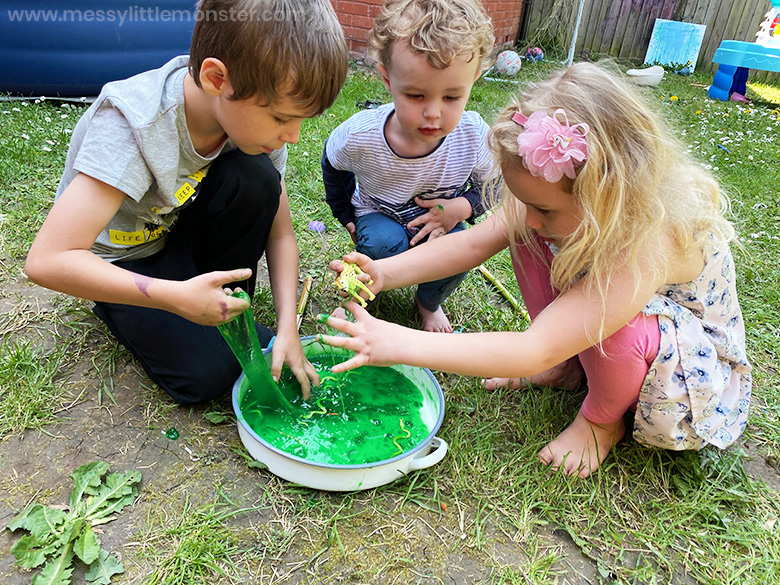 Slime Sensory Bin Snake Swamp - Messy Little Monster