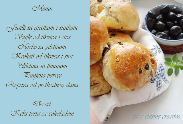 La cuisine creative: Menu 2. (novi nedeljni jelovnik)