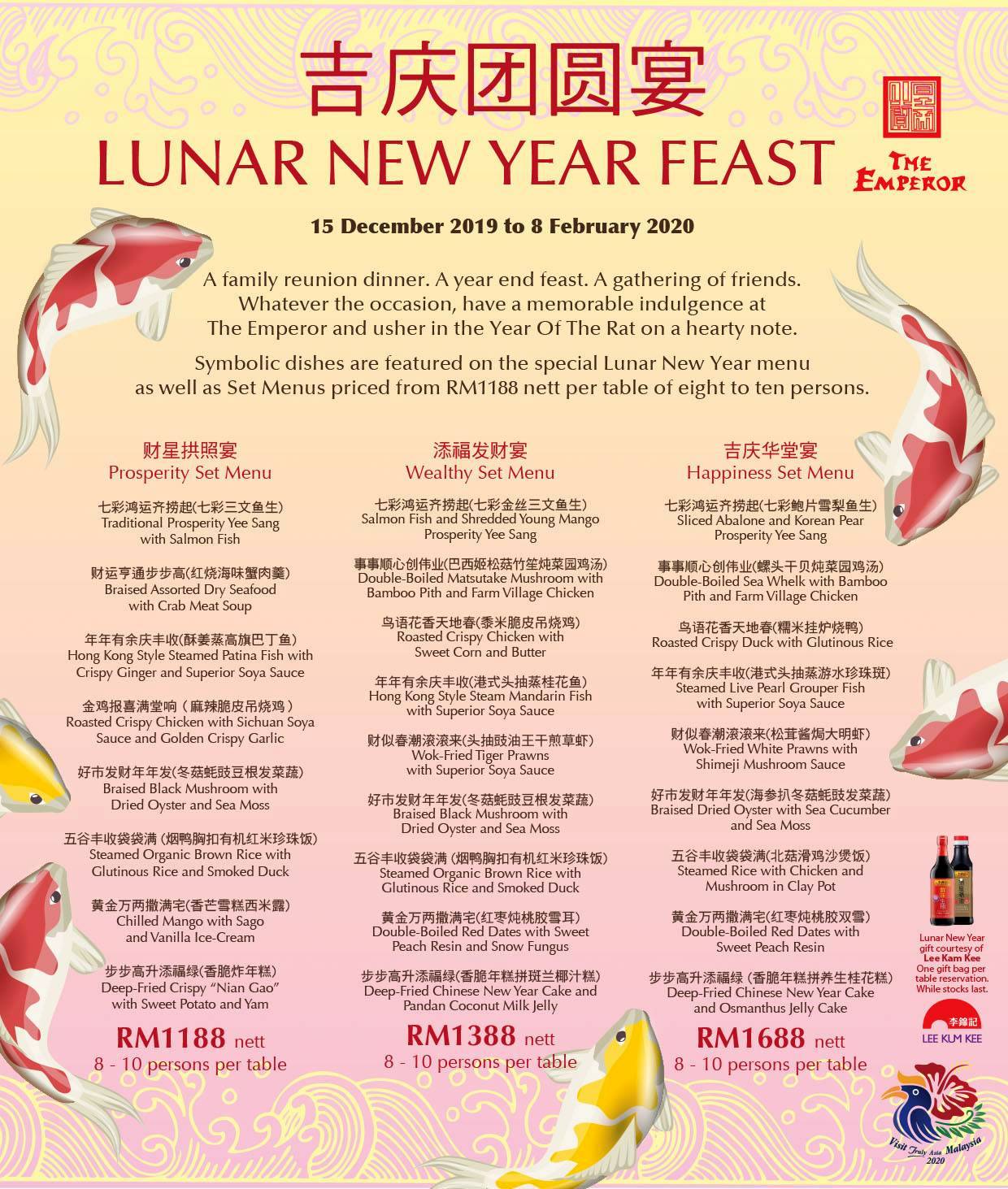 CHASING FOOD DREAMS: CNY Menu 2020 @ The Emperor Restaurant, Dorsett ...
