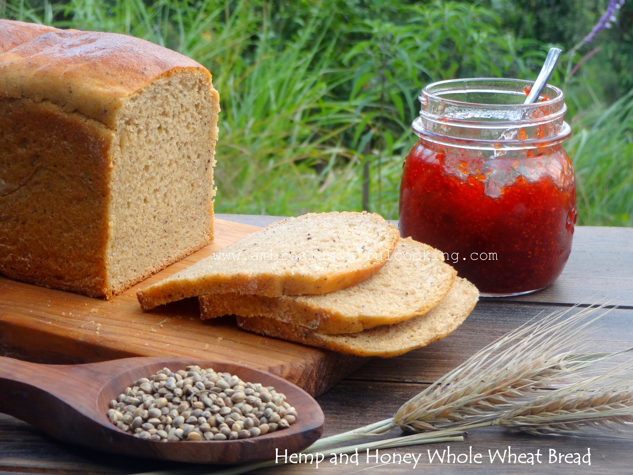 Hemp and Honey Whole Wheat Bread / #BreadBakers | Ambrosia