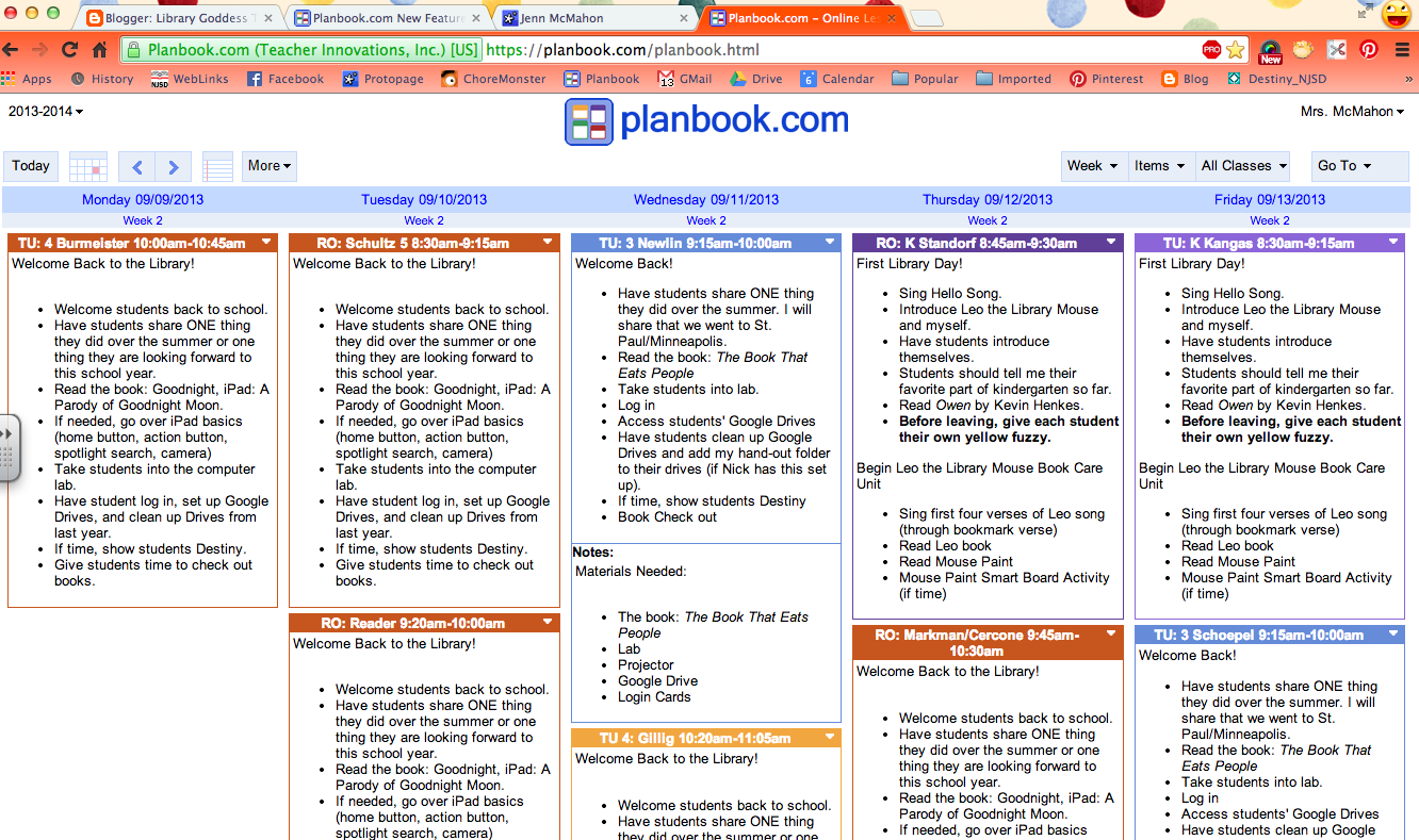 Library Goddess Techie Tips and Tricks: Online Lesson Plan Book with ...