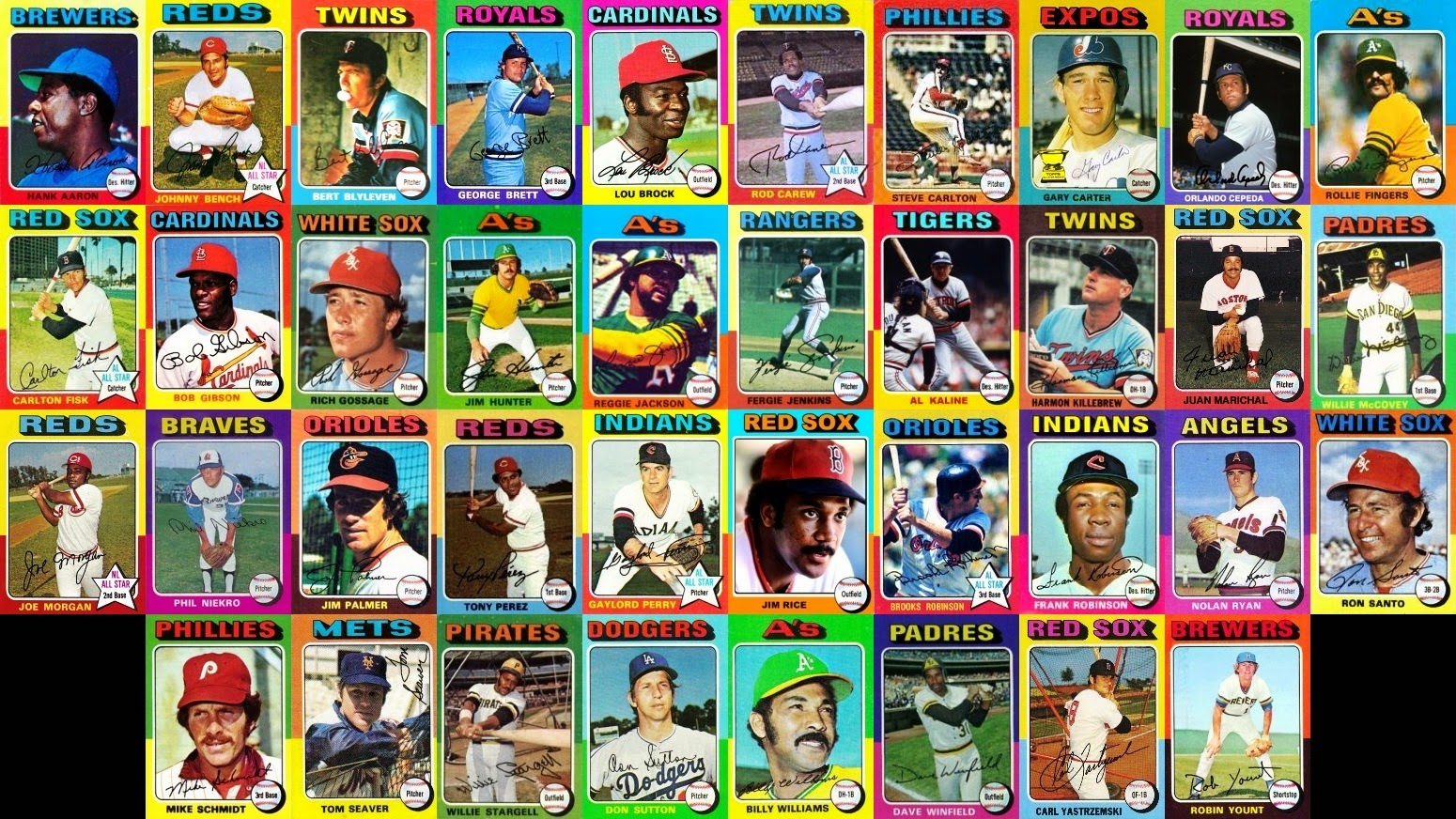 Four Friend's All-Time, All-Star Teams: Topps Hall of Fame Wallpapers