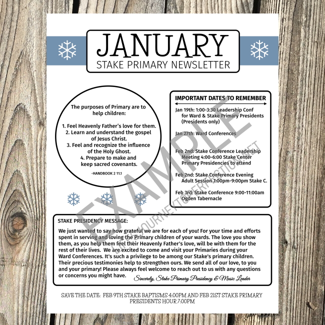 Life's Journey To Perfection: Editable Newsletter for January: Great ...