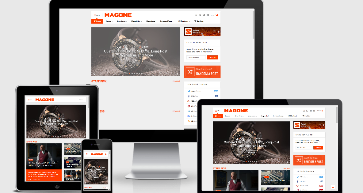 Magone V6.5.7 - Responsive News & Magazine Blogger Template Free ...