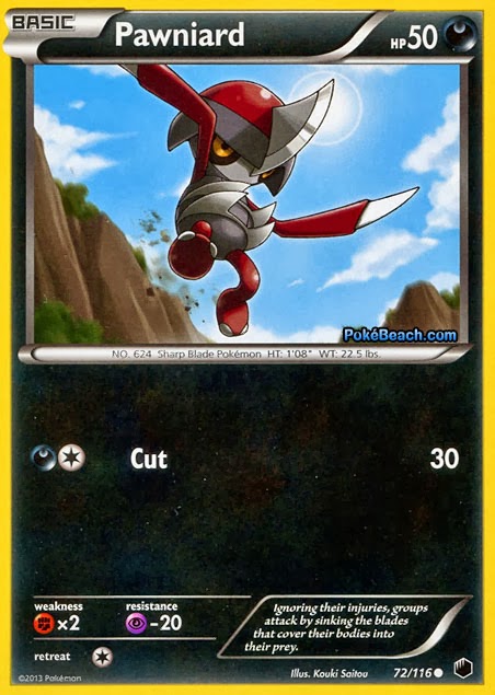 Pawniard #72/116 -- Plasma Freeze Pokemon Card Review ...